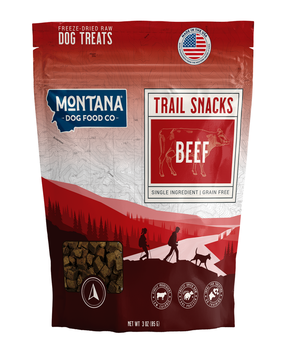 Beef Heart Freeze-dried Raw Trail Snacks (Treats) for Dogs 3oz ...